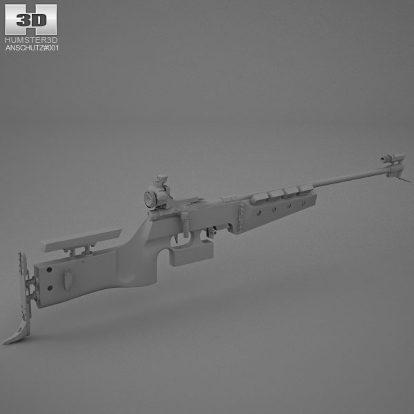 1827F ANSCHUTZ Biathlon rifle 3D model - Download Sports Equipment on ...