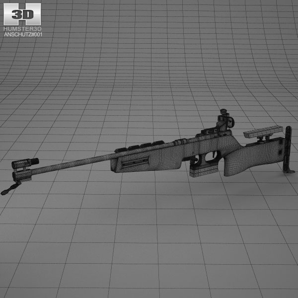 1827F ANSCHUTZ Biathlon rifle 3D model - Download Sports Equipment on ...