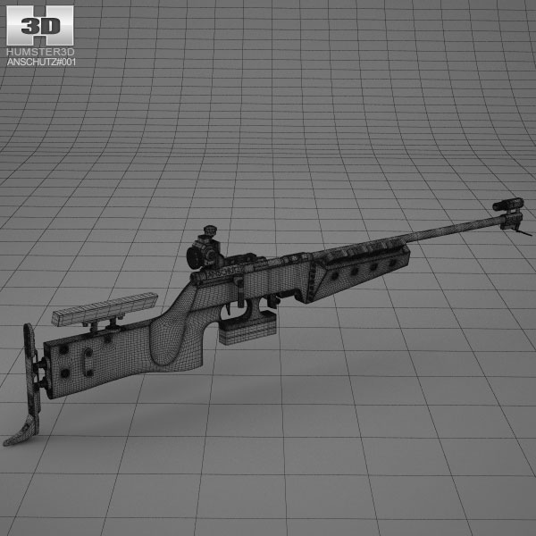 1827F ANSCHUTZ Biathlon rifle 3D model - Download Sports Equipment on ...