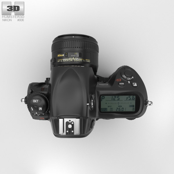 Câmera Profissional Nikon D3S Modelo 3D - Baixar Câmera fotográfica no ...