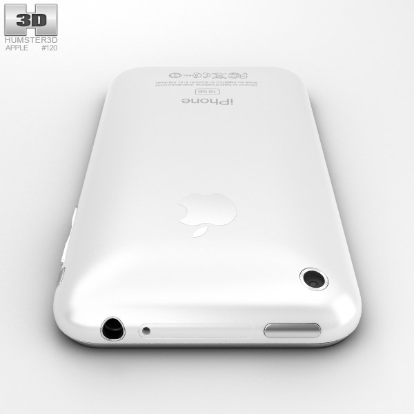 Apple iPhone 3GS White 3D model - Download Phones on 3DModels.org
