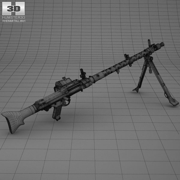 MG 34 3D model - Download Machine Gun on 3DModels.org