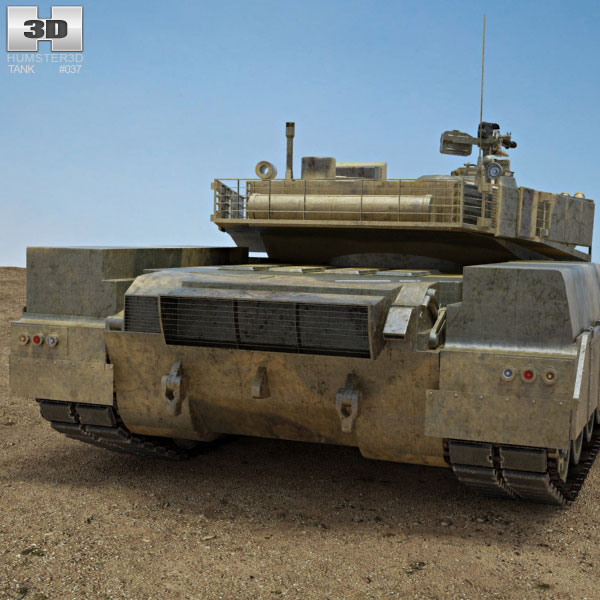 Al-Khalid MBT-2000 3D model - Download Tank on 3DModels.org