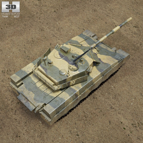 Al-Khalid MBT-2000 3D model - Download Tank on 3DModels.org