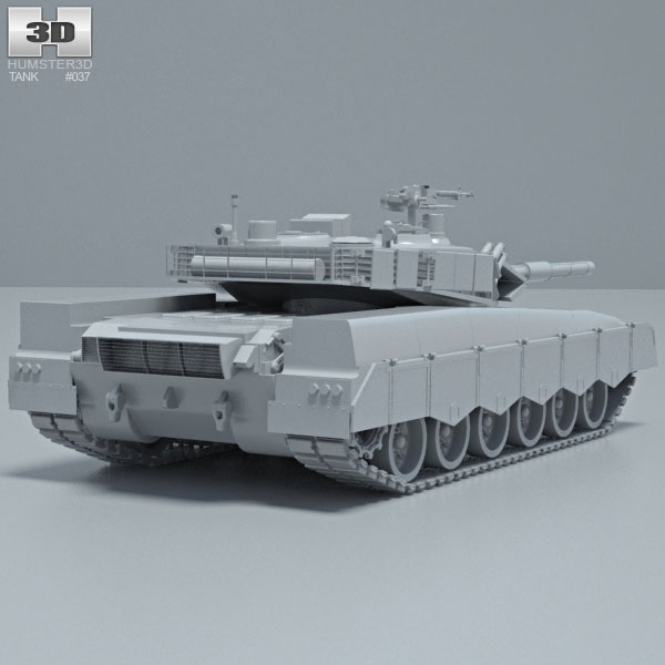 Al-Khalid MBT-2000 3D model - Download Tank on 3DModels.org