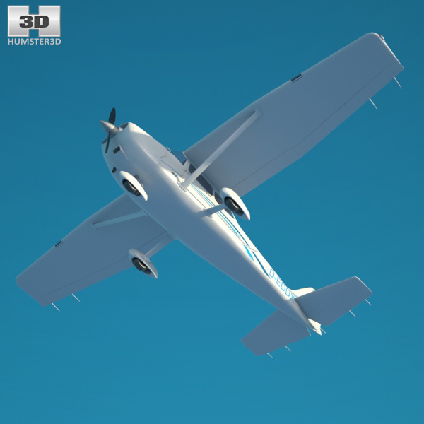 Cessna 172 Skyhawk 3D model - Download Light Aircraft on 3DModels.org