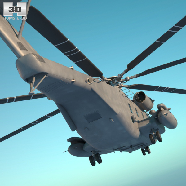 Sikorsky CH-53E Super Stallion 3D model - Download Helicopter on ...