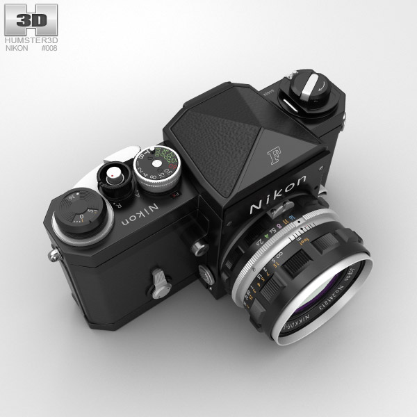 Nikon F Black 3D model - Download Photo camera on 3DModels.org