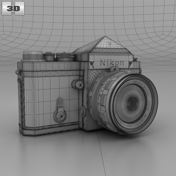 Nikon F Silver 3D model - Download Photo camera on 3DModels.org
