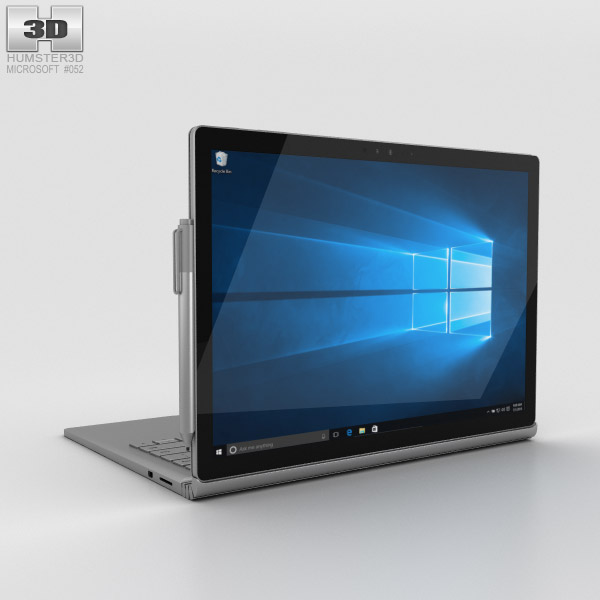 Microsoft Surface Book 3D model - Download Tablet on 3DModels.org