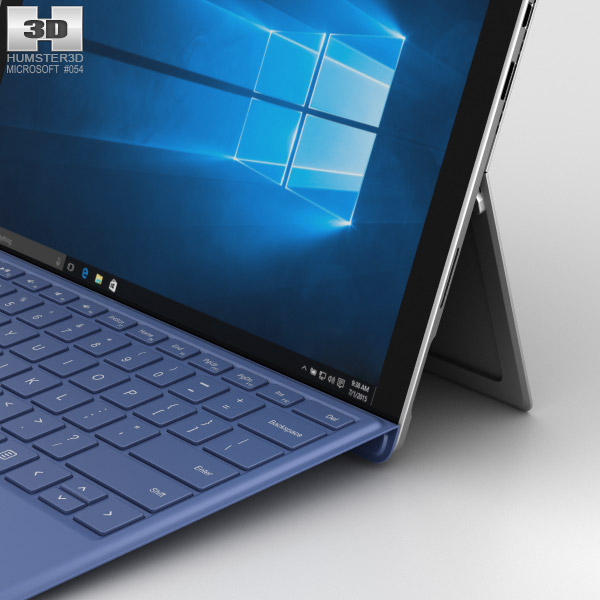 Microsoft Surface Pro 4 Blue 3D model - Download Tablet on 3DModels.org