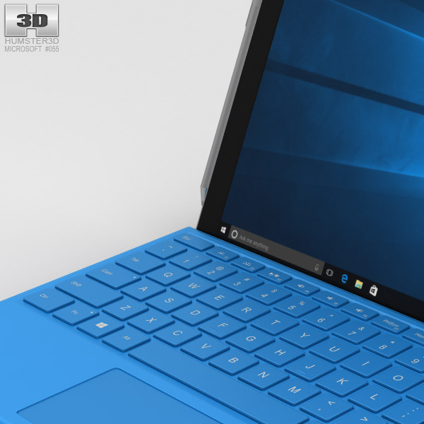 Microsoft Surface Pro 4 Bright Blue 3D model - Download Tablet on ...
