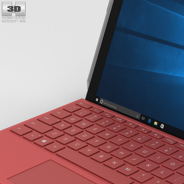 Microsoft Surface Pro 4 Rojo Modelo 3D - Descargar Tableta on 3DModels.org