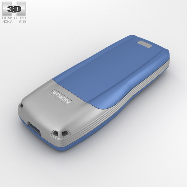 诺基亚1100 蓝色 3D模型 - 下载 智能手机 开启 3DModels.org