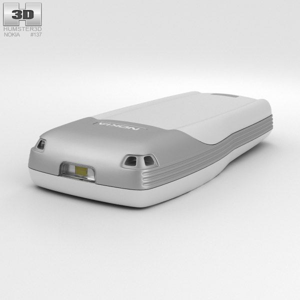 Nokia 1100 White 3D 모델 - 다운로드 전화 on 3DModels.org