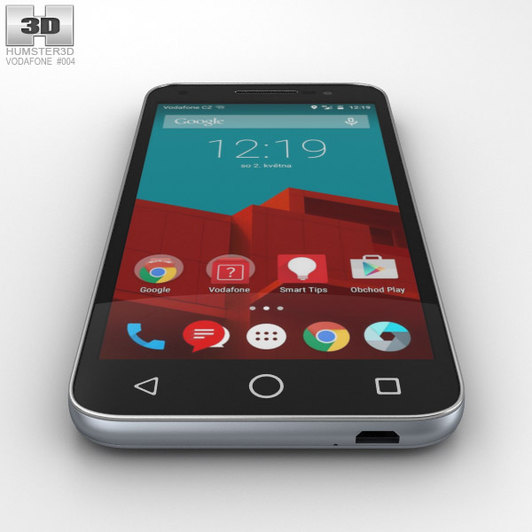 Vodafone Smart Prime 6 Gray 3D model - Download Phones on 3DModels.org