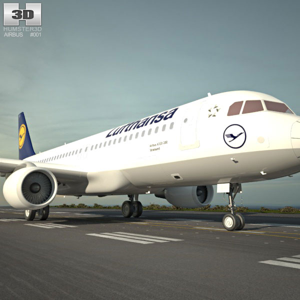 Avión Airbus A320 de Lufthansa Modelo 3D - Descargar Avión comercial ...