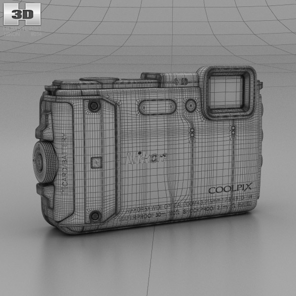 Nikon Coolpix AW130 Blue 3D model - Download Photo camera on 3DModels.org
