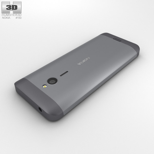 Nokia 230 Dual SIM Black 3D model - Download Phones on 3DModels.org
