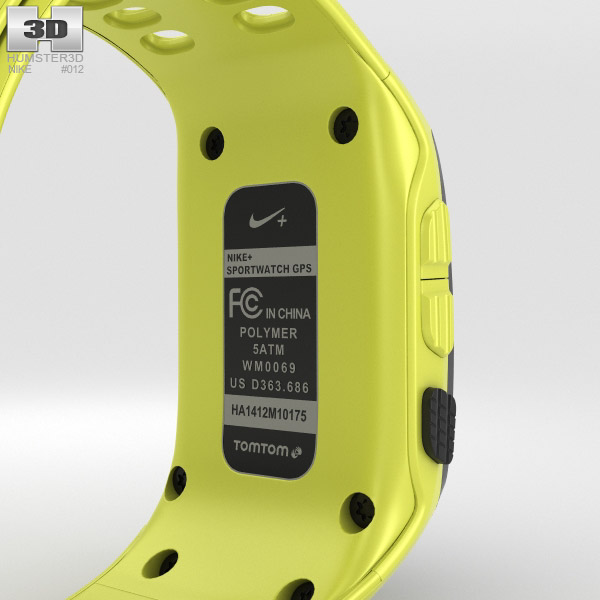 Nike+ SportWatch GPS Volt/Black 3D model - Download Smart watch on ...