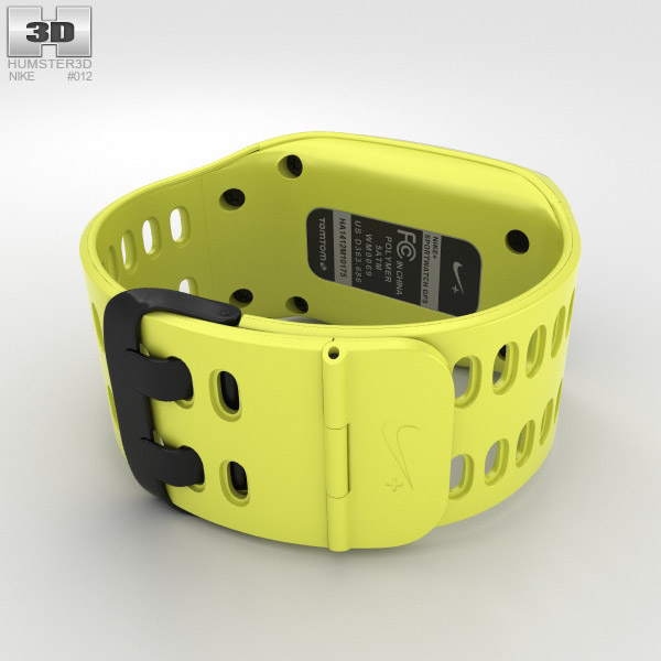 Nike+ SportWatch GPS Volt/Black 3D model - Download Smart watch on ...