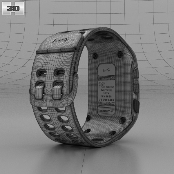 Nike+ SportWatch GPS White 3D model - Download Smart watch on 3DModels.org