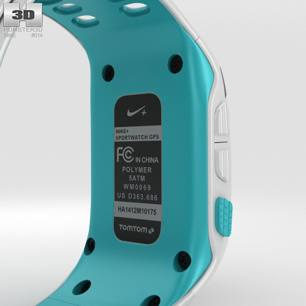 Nike+ SportWatch GPS White/Sport Turquoise 3D model - Download Smart ...