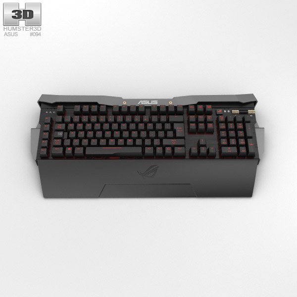Asus ROG GK2000 Keyboard 3D model - Download Computer Accessories on ...