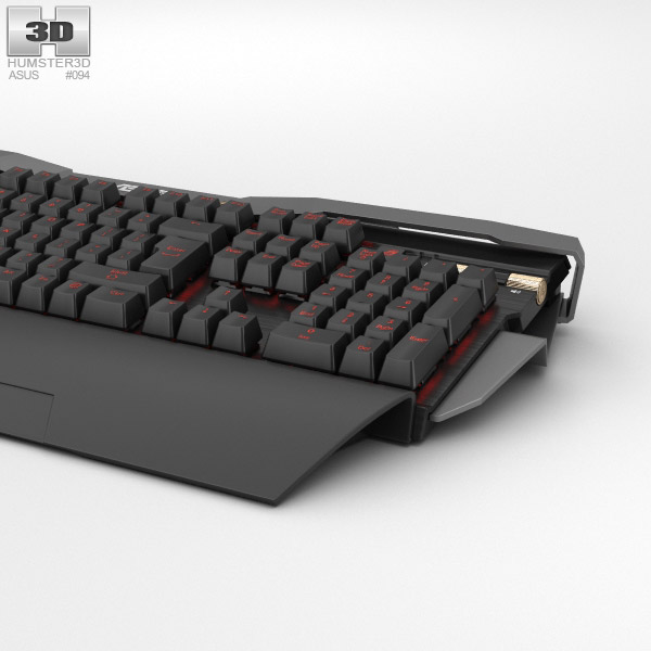 Asus ROG GK2000 Keyboard 3D model - Download Computer Accessories on ...
