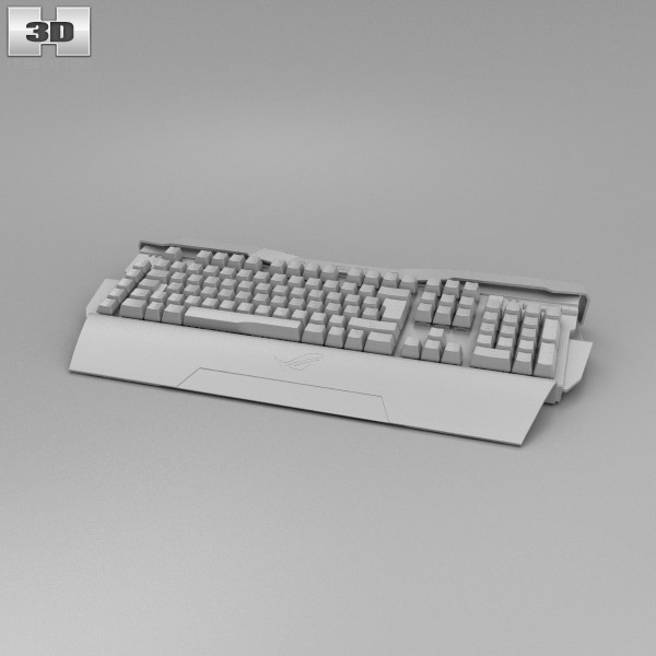 Asus ROG GK2000 Keyboard 3D model - Download Computer Accessories on ...