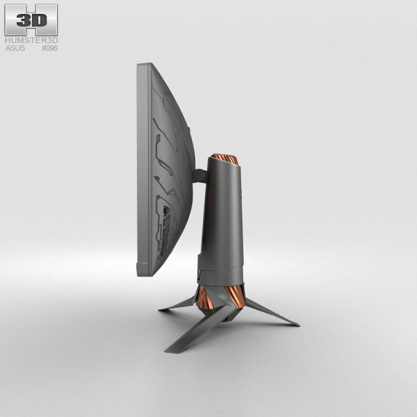 Asus ROG PG348Q Monitor 3D model - Download Computer monitor on ...