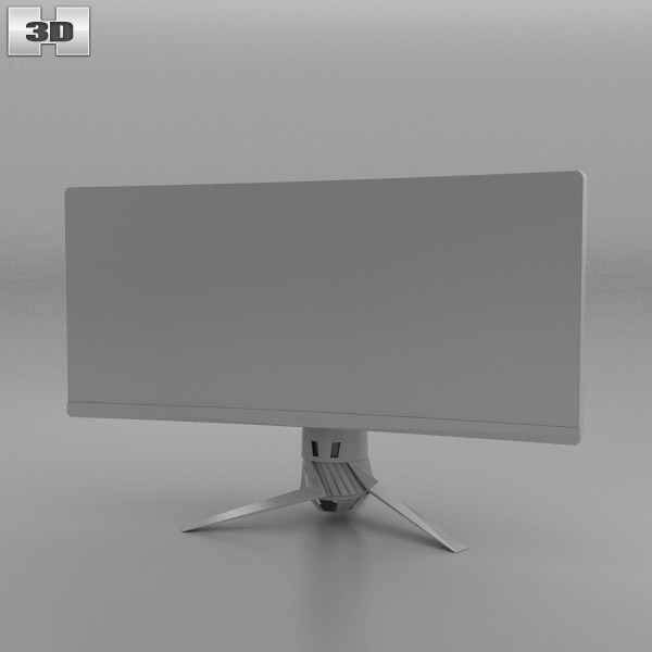Asus ROG PG348Q Monitor 3D model - Download Computer monitor on ...