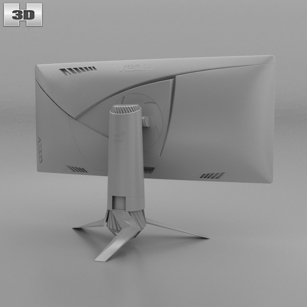 Asus ROG PG348Q Monitor 3D model - Download Computer monitor on ...