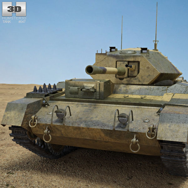 Crusader Tank Mk III 3D model - Download Tank on 3DModels.org