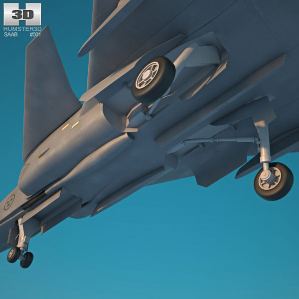 Saab JAS 39 Gripen 3D model - Download Fighter on 3DModels.org