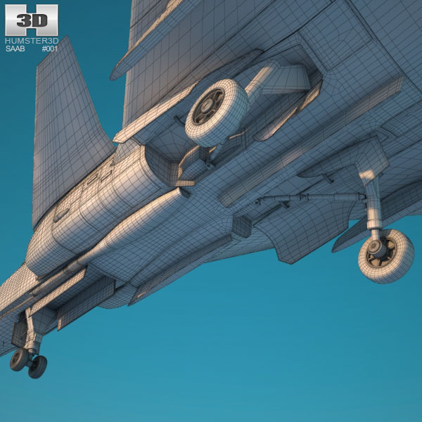 Saab JAS 39 Gripen 3D model - Download Fighter on 3DModels.org