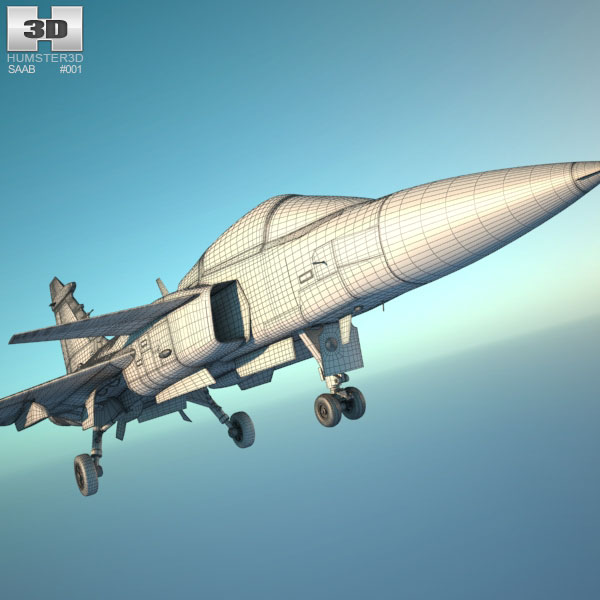Saab JAS 39 Gripen 3D model - Download Fighter on 3DModels.org
