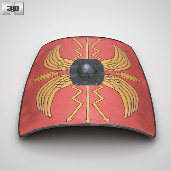 Scutum Roman shield 3D model - Download Bladed Weapon on 3DModels.org