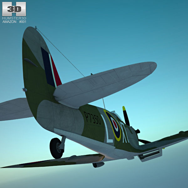 Supermarine Spitfire 3D model - Download Fighter on 3DModels.org