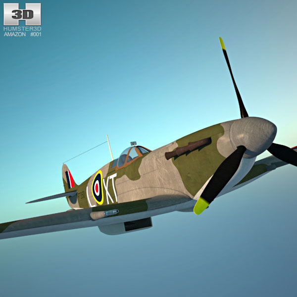 Supermarine Spitfire 3D model - Download Fighter on 3DModels.org