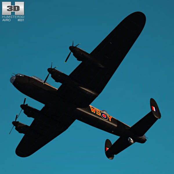 Avro Lancaster 3D model - Download Bomber on 3DModels.org