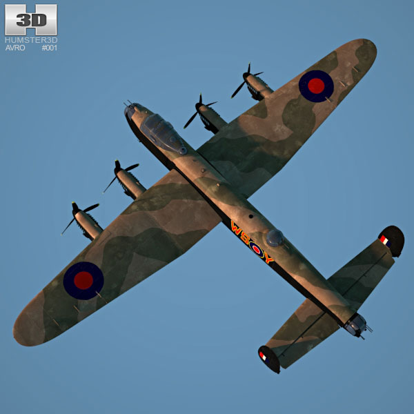 Avro Lancaster 3D model - Download Bomber on 3DModels.org
