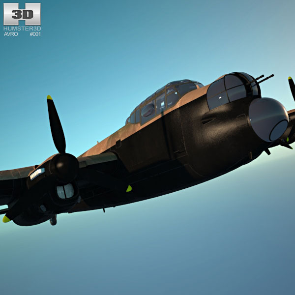 Avro Lancaster 3D model - Download Bomber on 3DModels.org