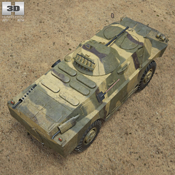 BRDM-2 苏联装甲侦察车 3D模型 - 下载 战车 on 3DModels.org