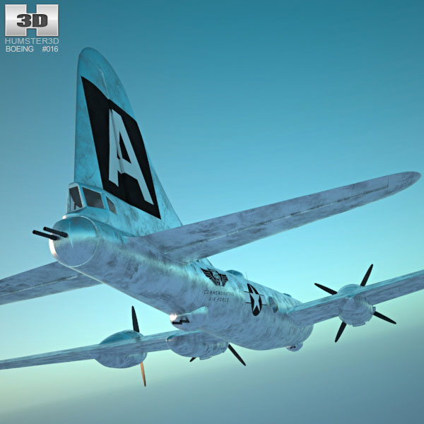 Boeing B-29 Superfortress 3D model - Download Bomber on 3DModels.org