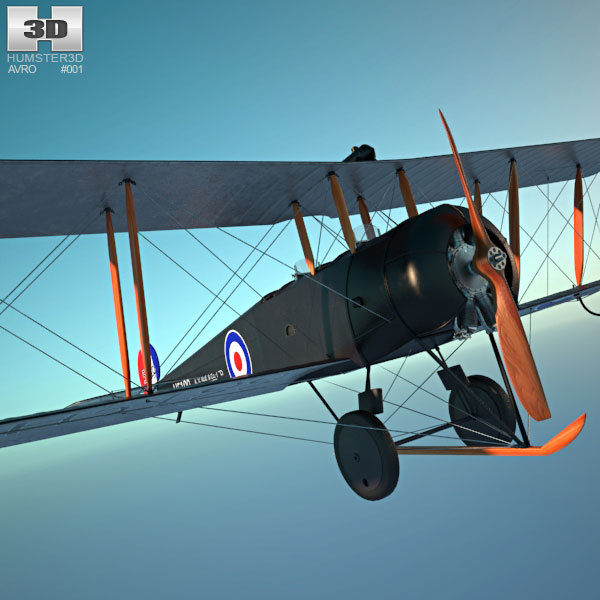 Avro 504 3D model - Download Fighter on 3DModels.org