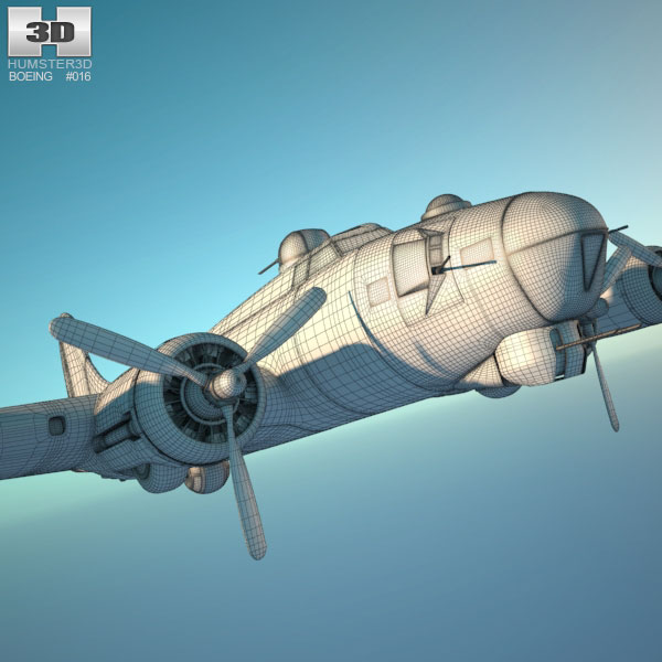 Boeing B-17 Flying Fortress 3D model - Download Bomber on 3DModels.org