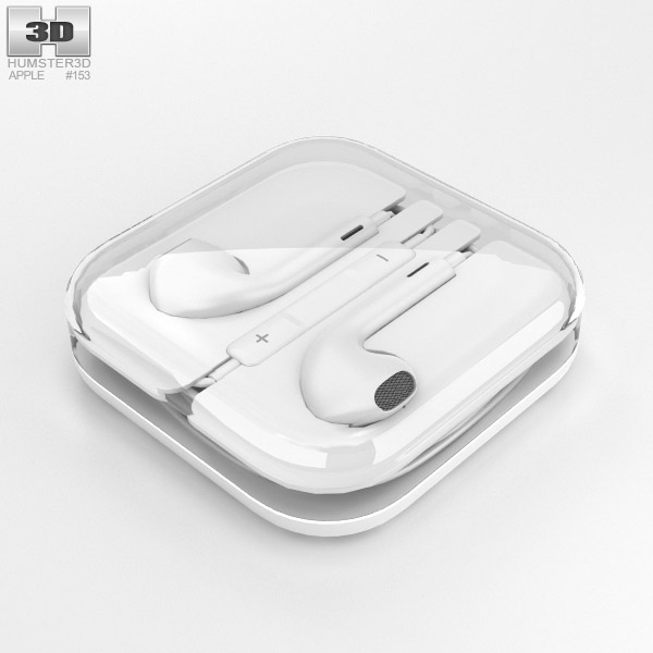 Apple EarPods 3D model - Download Audio Devices on 3DModels.org
