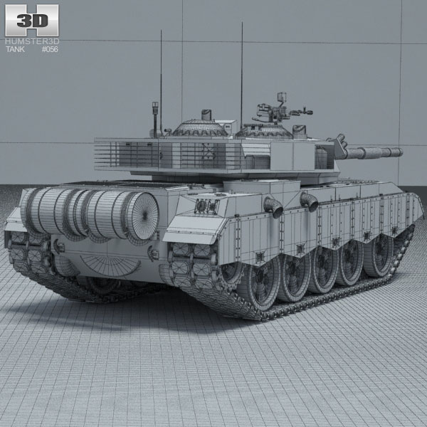 Al-Zarrar Tank 3D model - Download Tank on 3DModels.org