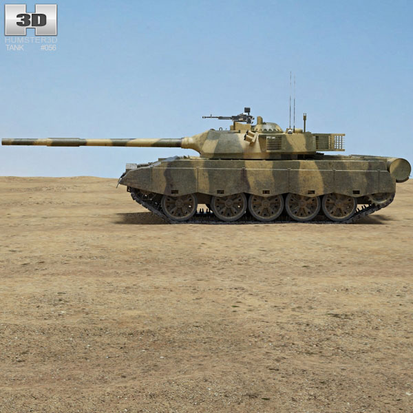 Al-Zarrar Tank 3D model - Download Tank on 3DModels.org